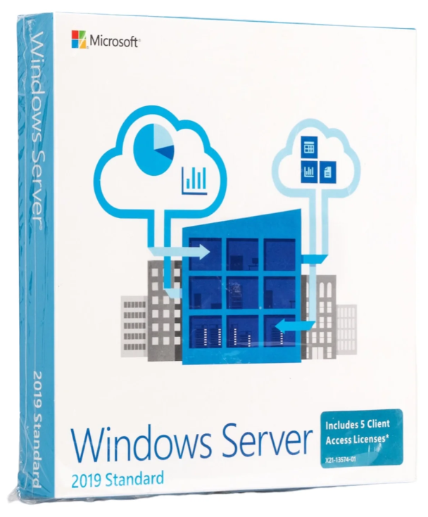 Windows Server 2019 Standard Retail Físico + 50 RDS Cal para Windows s ...
